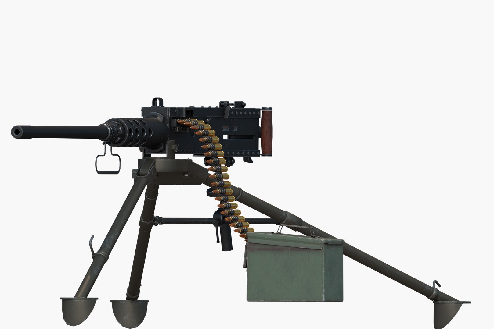 3D Machine Gun M2 Browning - TurboSquid 1878419