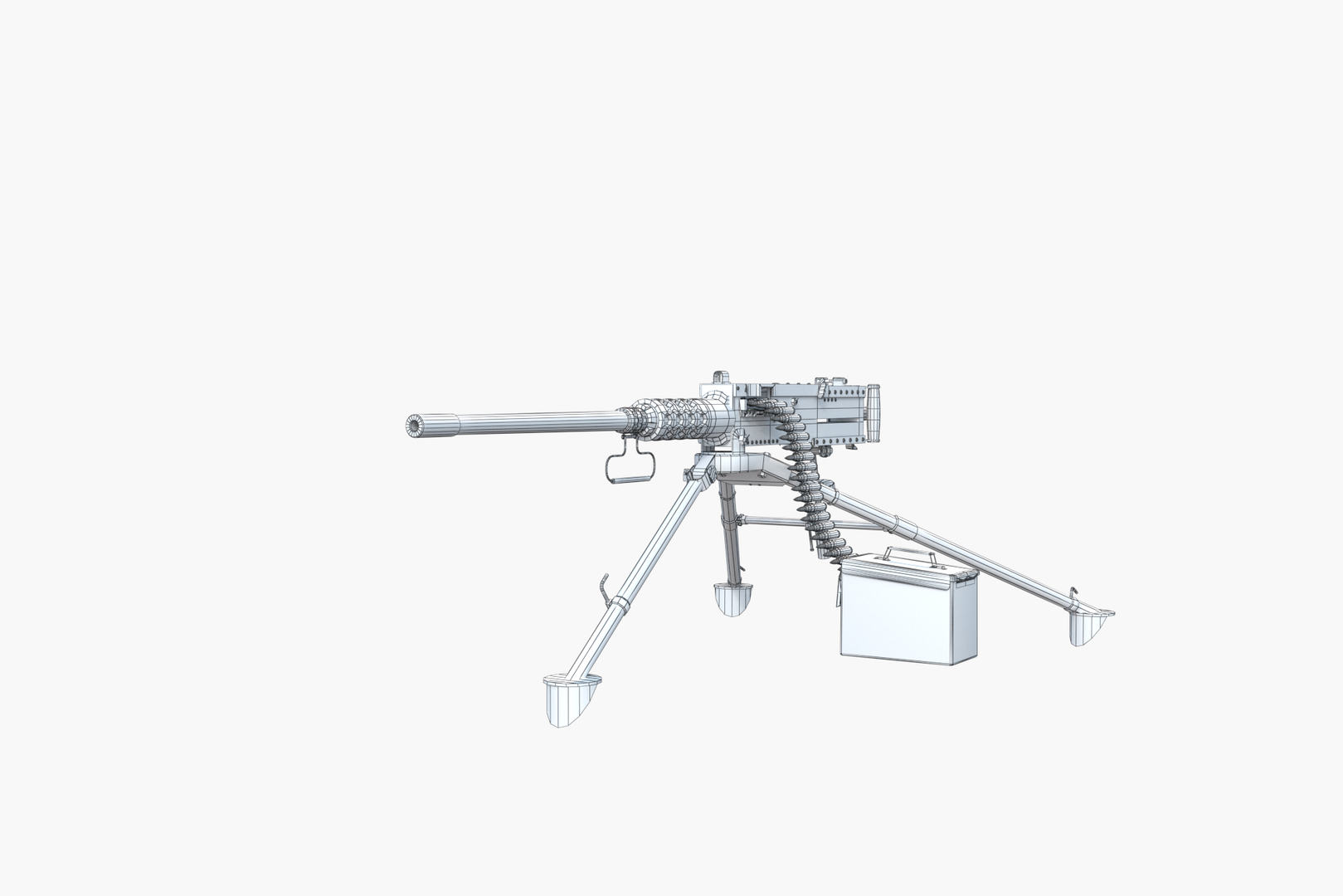 3D Machine Gun M2 Browning - TurboSquid 1878419