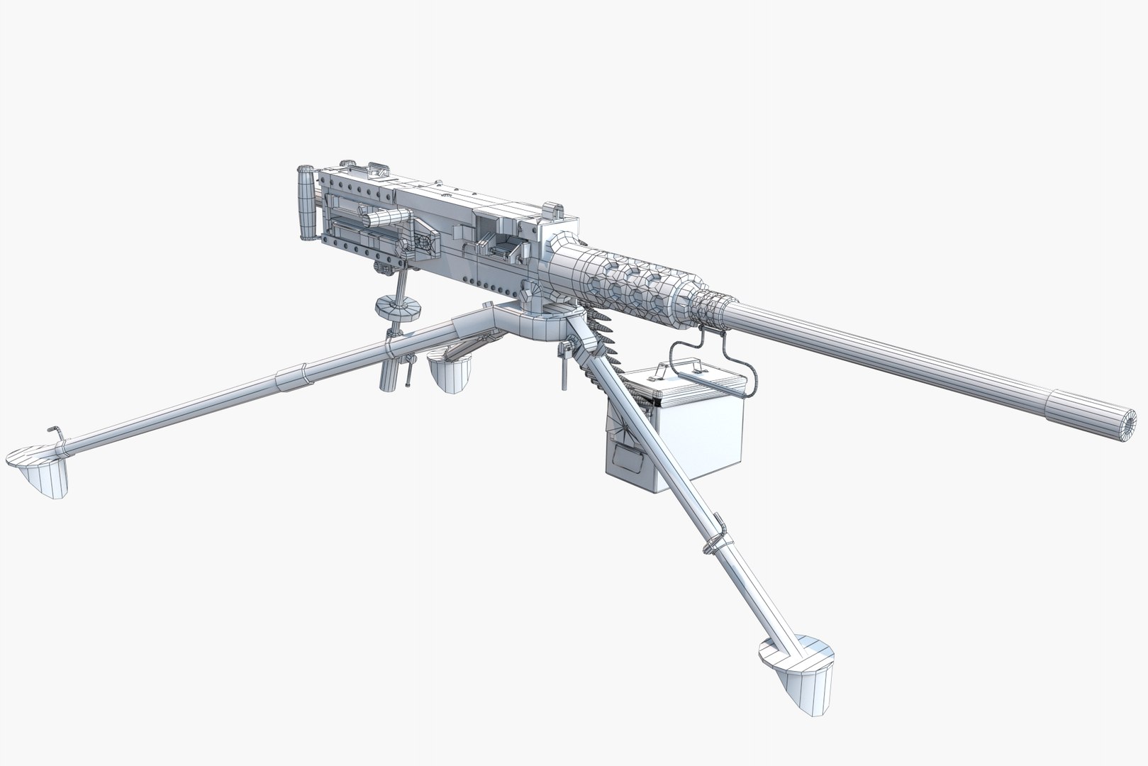 3D Machine Gun M2 Browning - TurboSquid 1878419