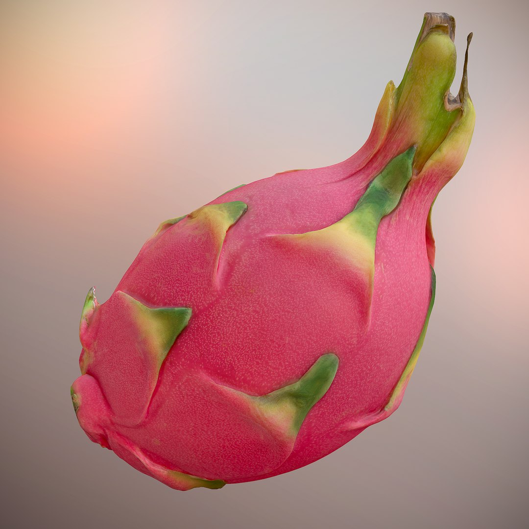 Scaned Dragonfruit Pitaya 3d Max