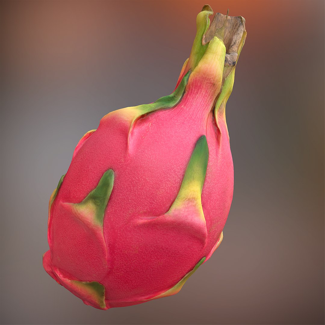 Scaned Dragonfruit Pitaya 3d Max
