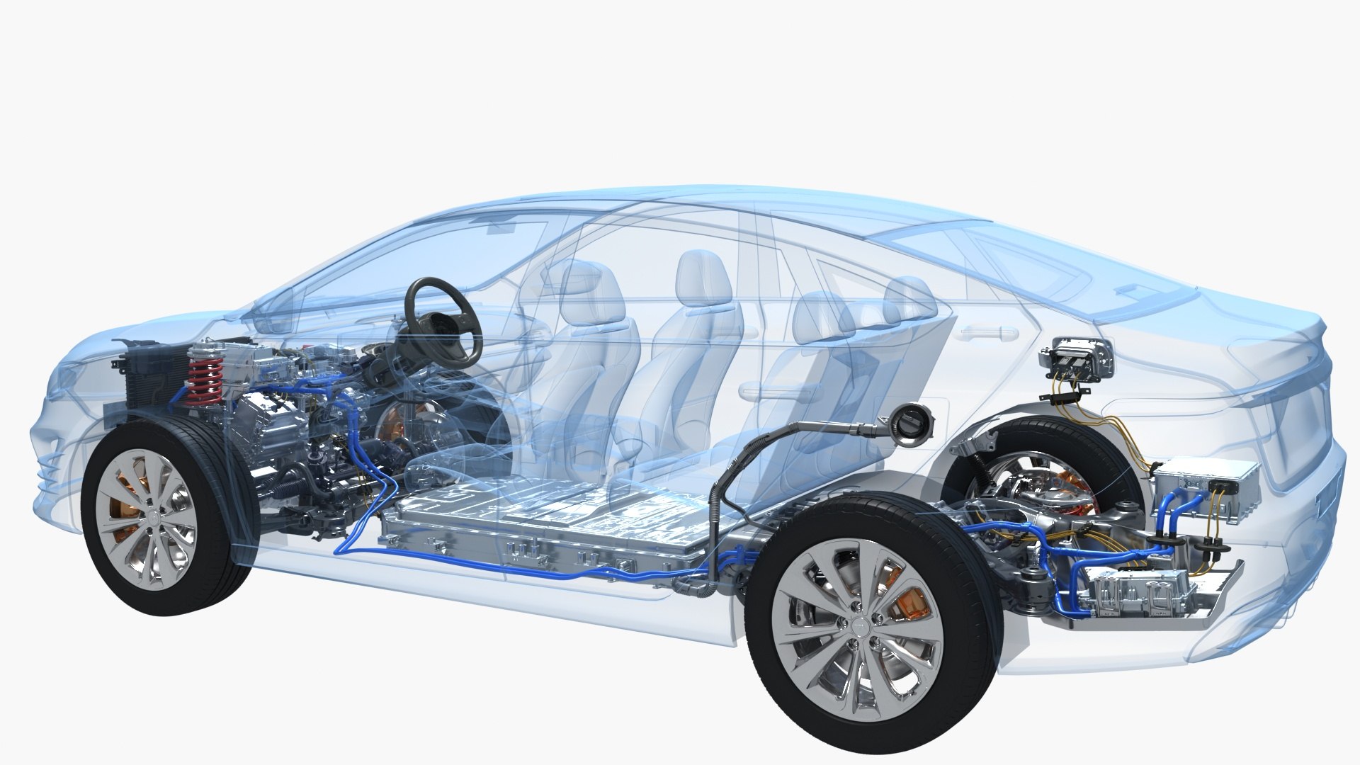 3D Extended Range Hybrid Electric Car SUV Chassis Model - TurboSquid ...