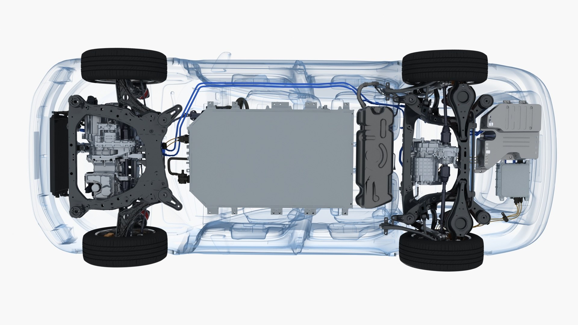 3D Extended Range Hybrid Electric Car SUV Chassis Model - TurboSquid ...