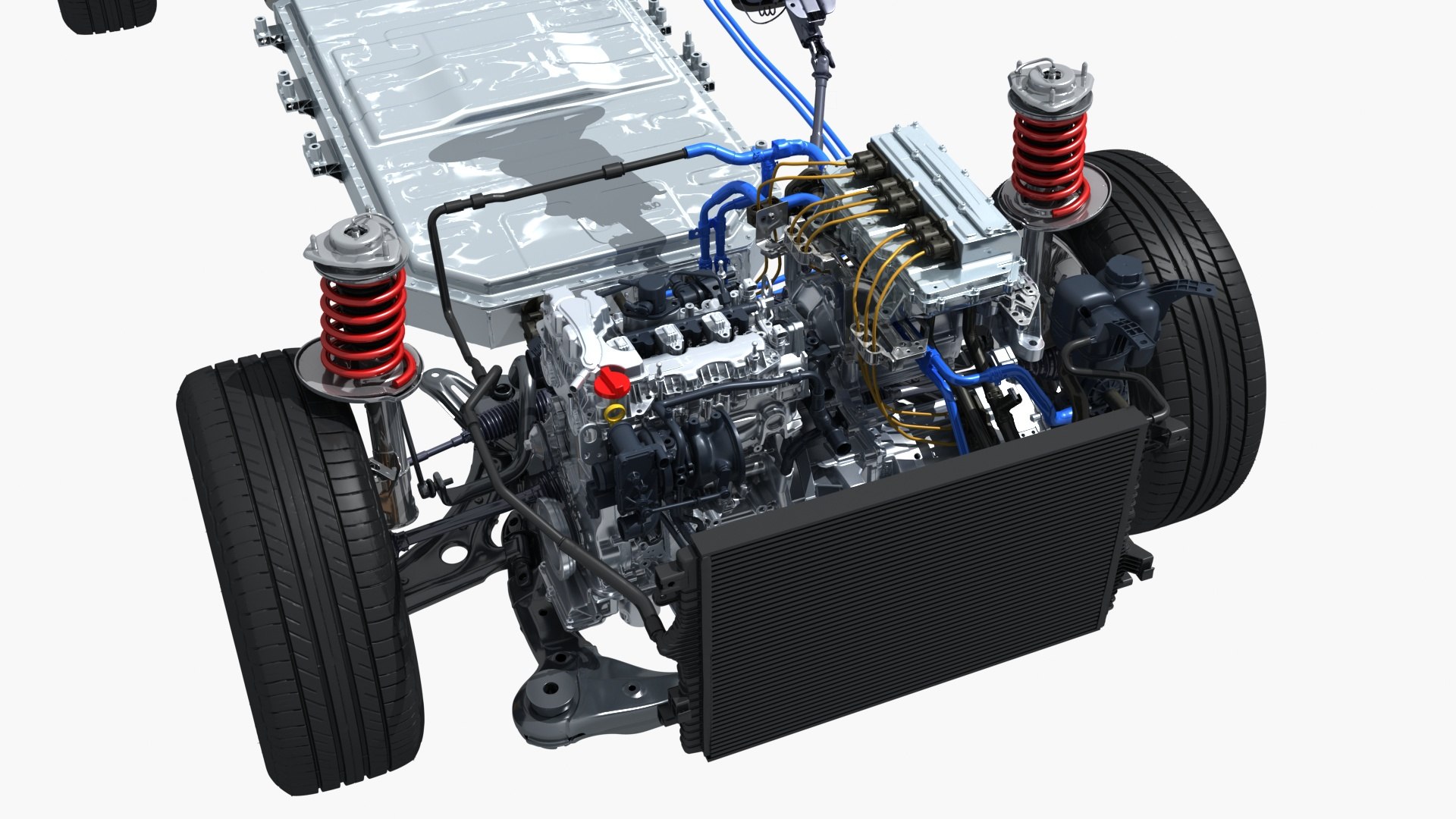 3D Extended Range Hybrid Electric Car SUV Chassis Model - TurboSquid ...