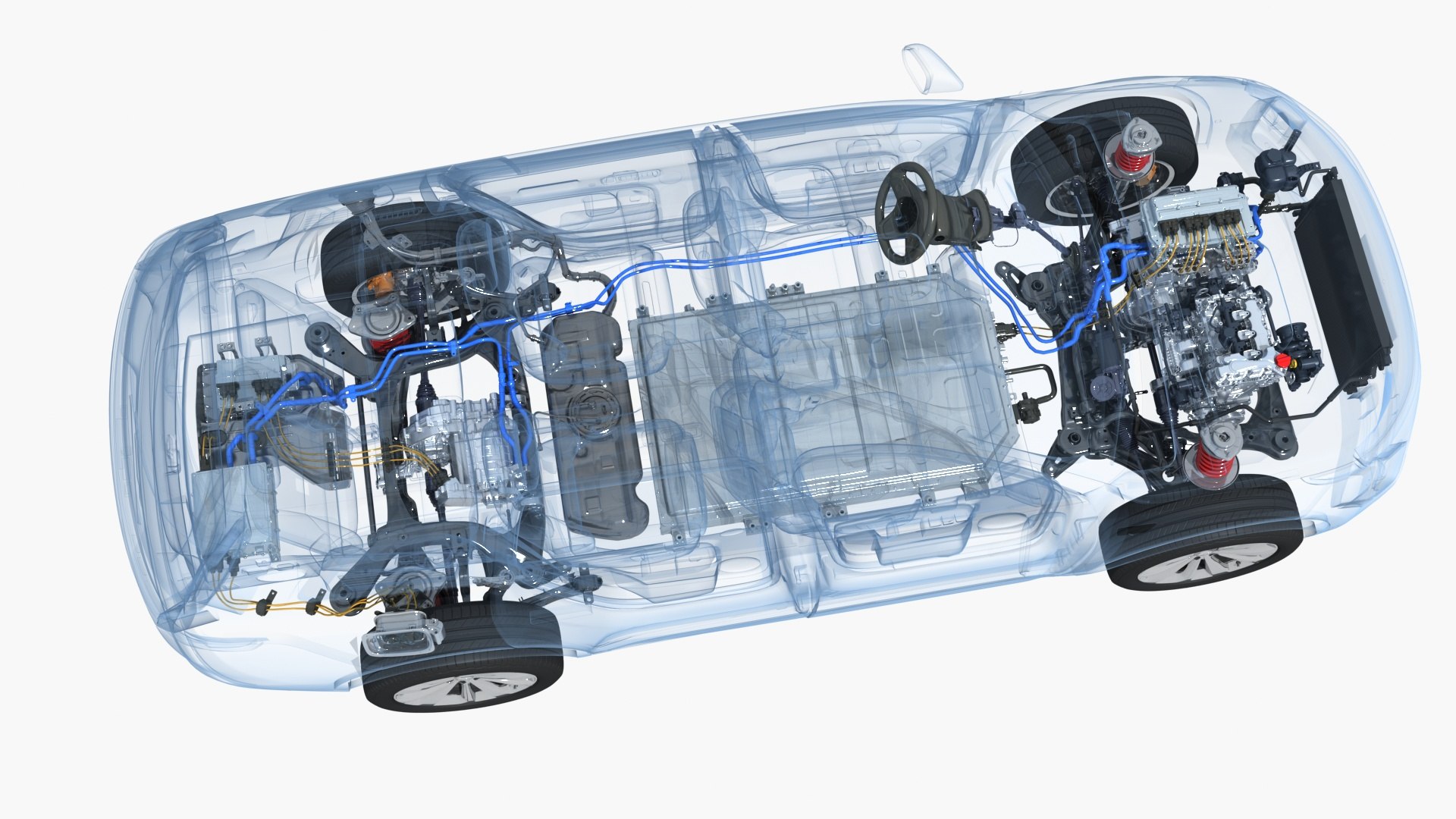 3D Extended Range Hybrid Electric Car SUV Chassis Model - TurboSquid ...