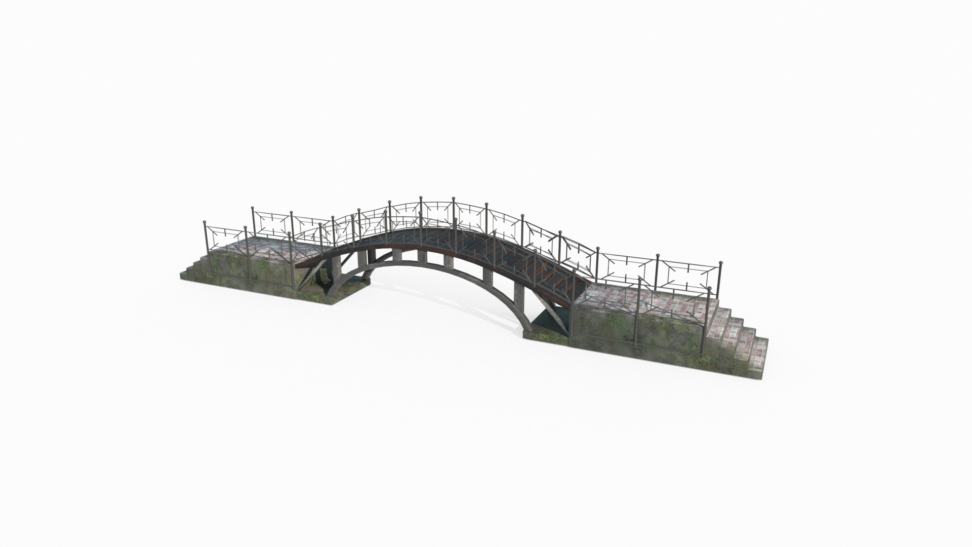 Park Stone Bridge Model - TurboSquid 2167992