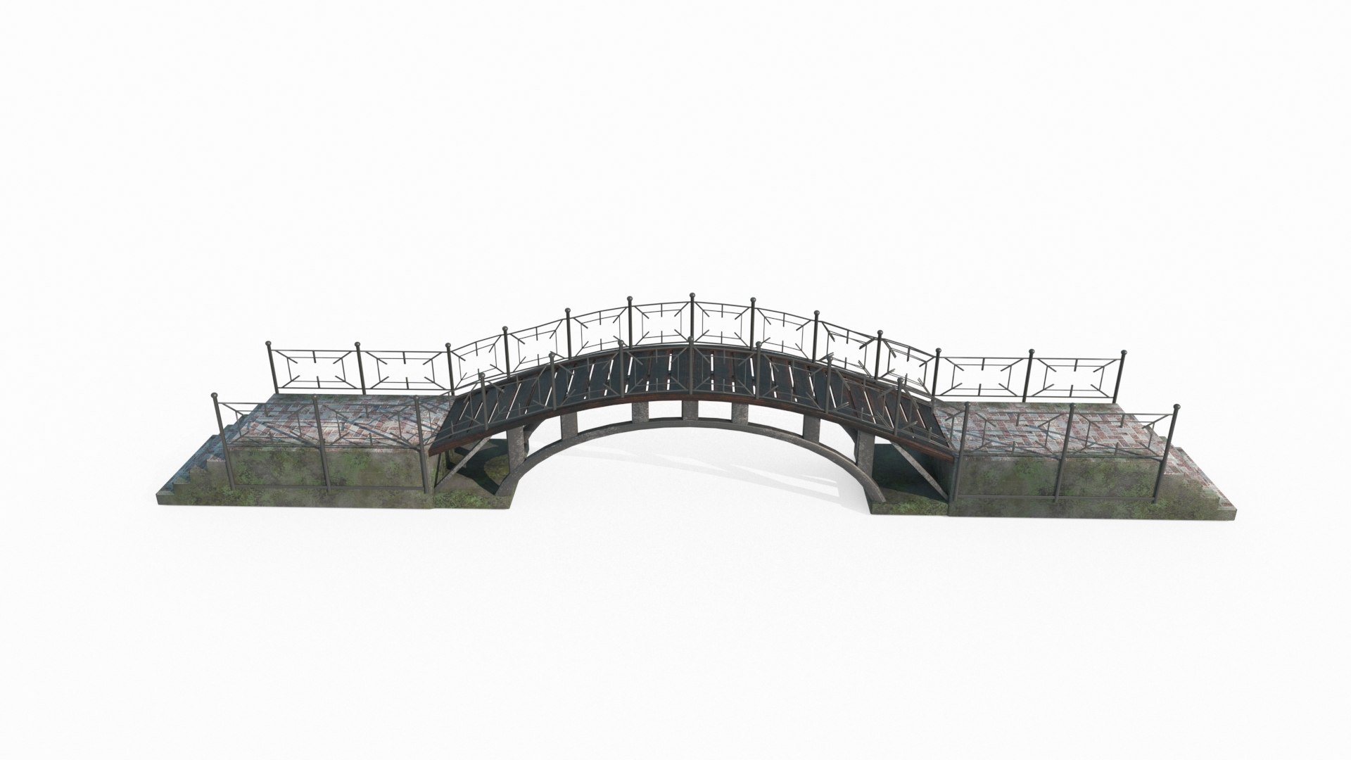 Park Stone Bridge Model - TurboSquid 2167992