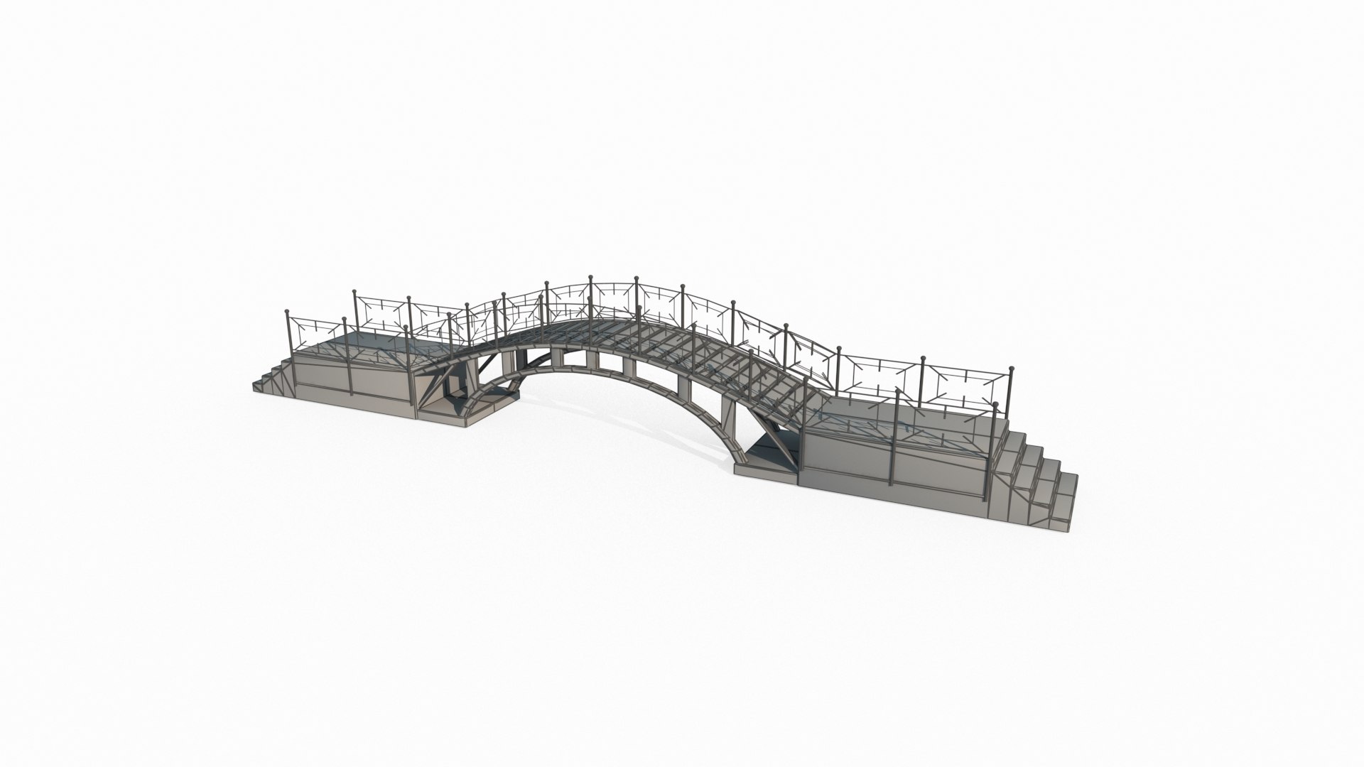 Park Stone Bridge Model - TurboSquid 2167992