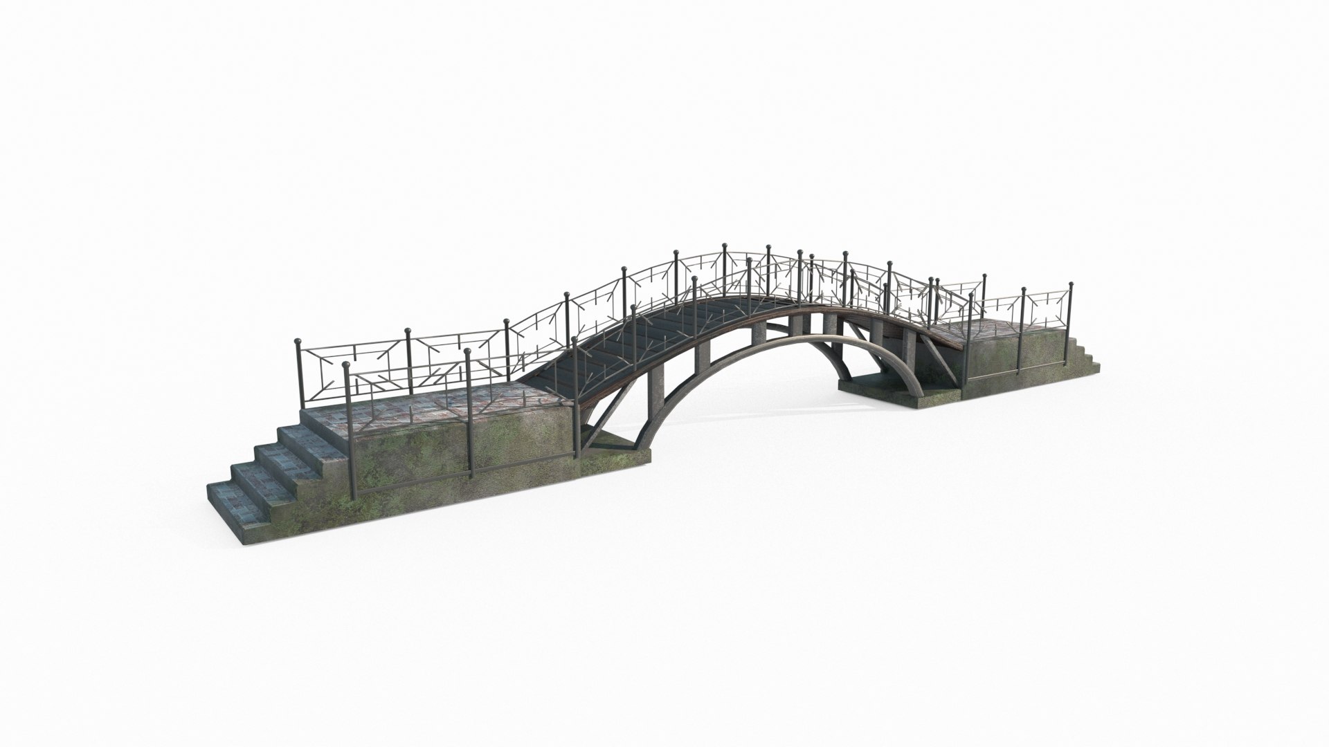 Park Stone Bridge Model - TurboSquid 2167992