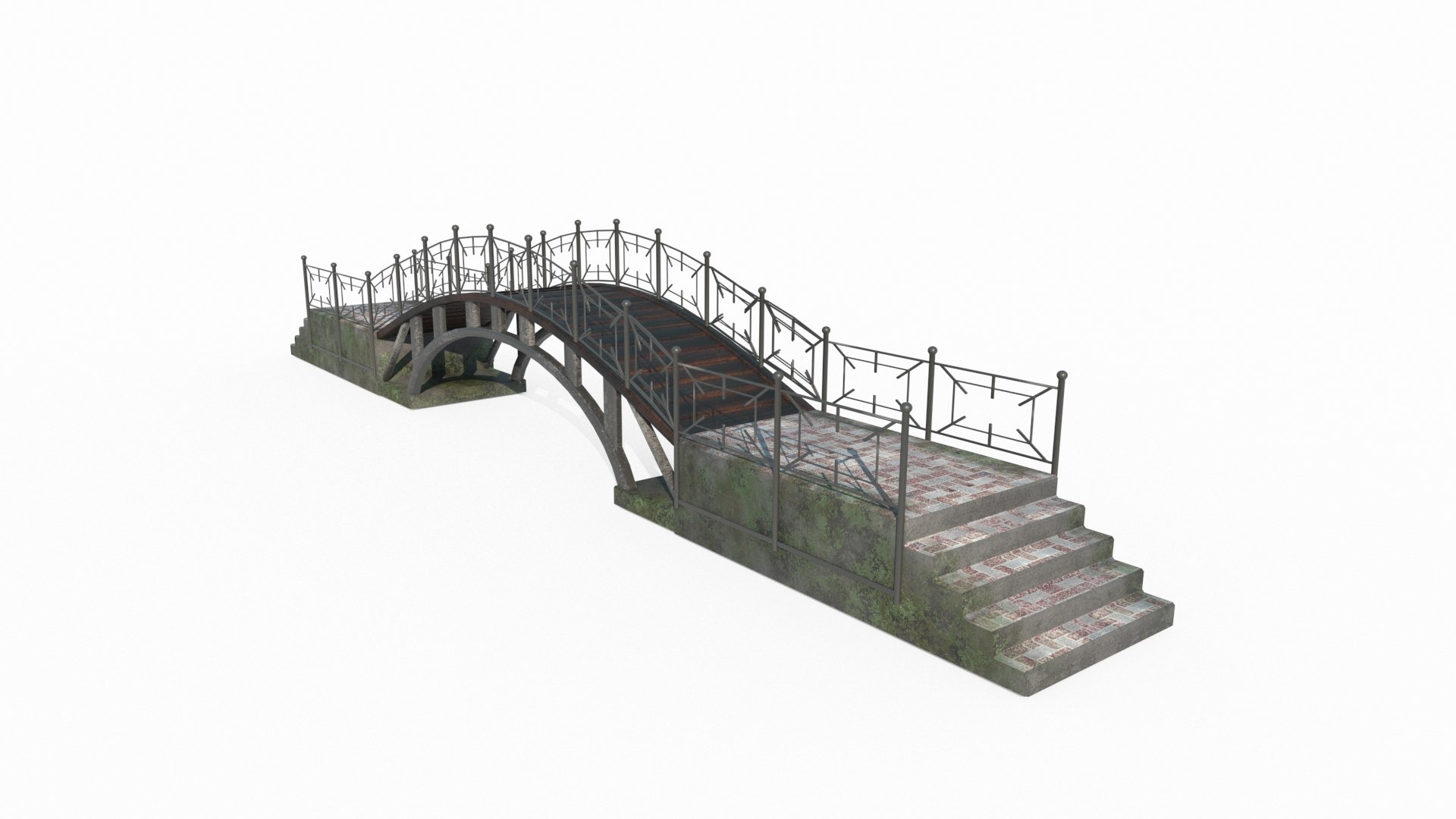 Park Stone Bridge Model - TurboSquid 2167992