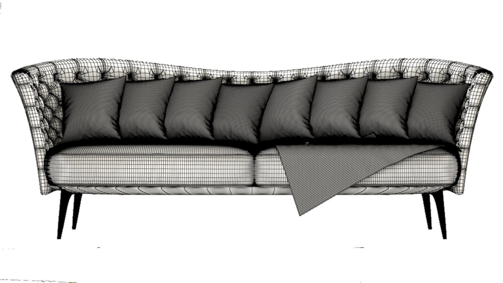 Velvet Sofa 3D Model - TurboSquid 1701306