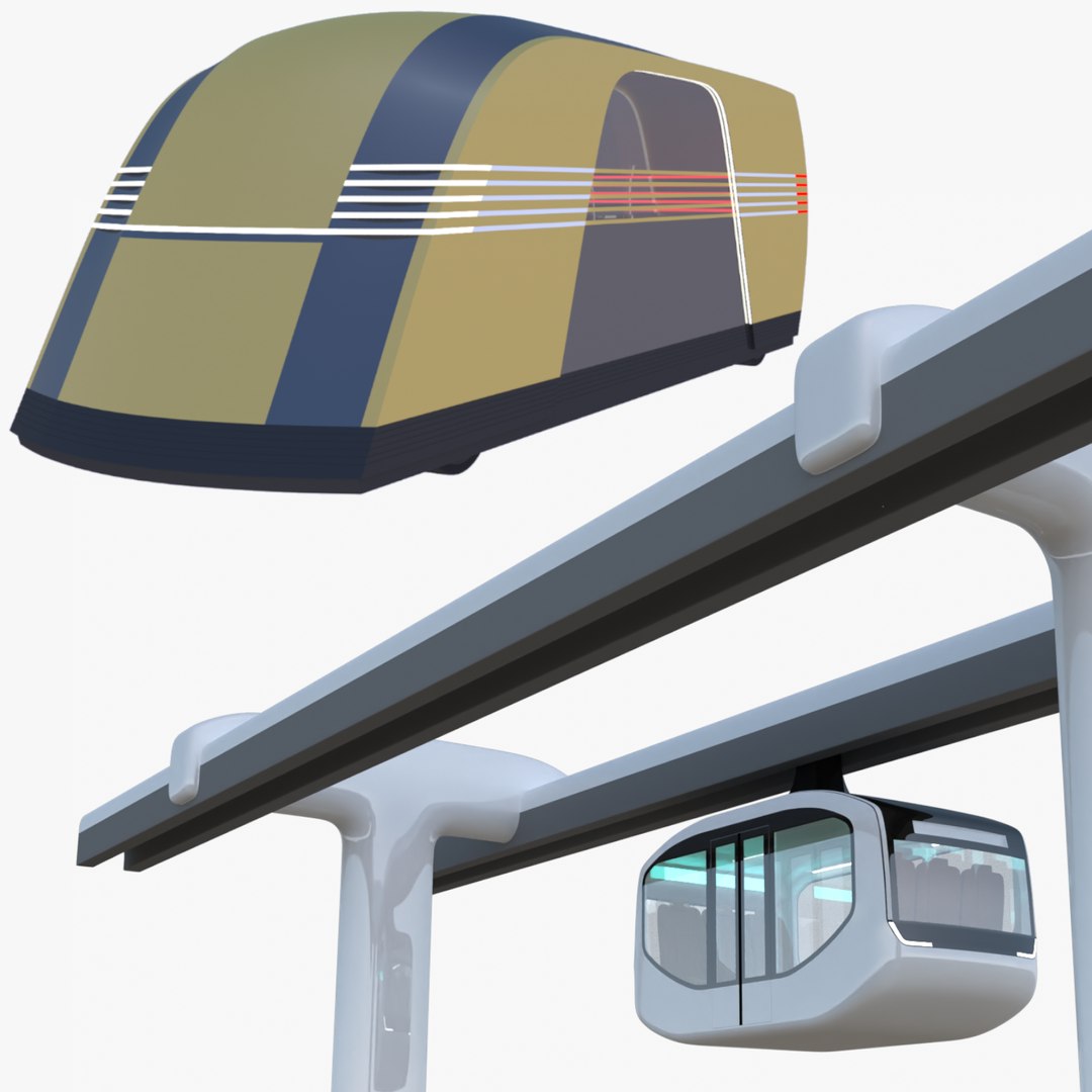 Elevated Train And Tesla Robovan 3D Model - TurboSquid 2326551