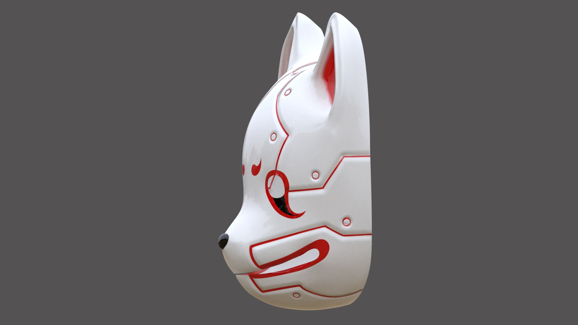 3D Kitsune Mask Mecha - TurboSquid 1884493