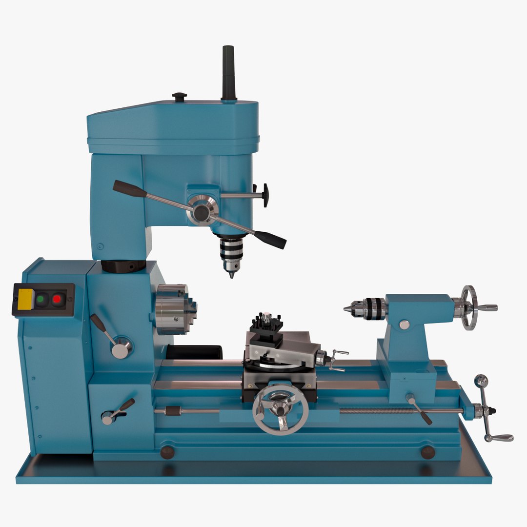Lathe Machine 3D Model - TurboSquid 1163682