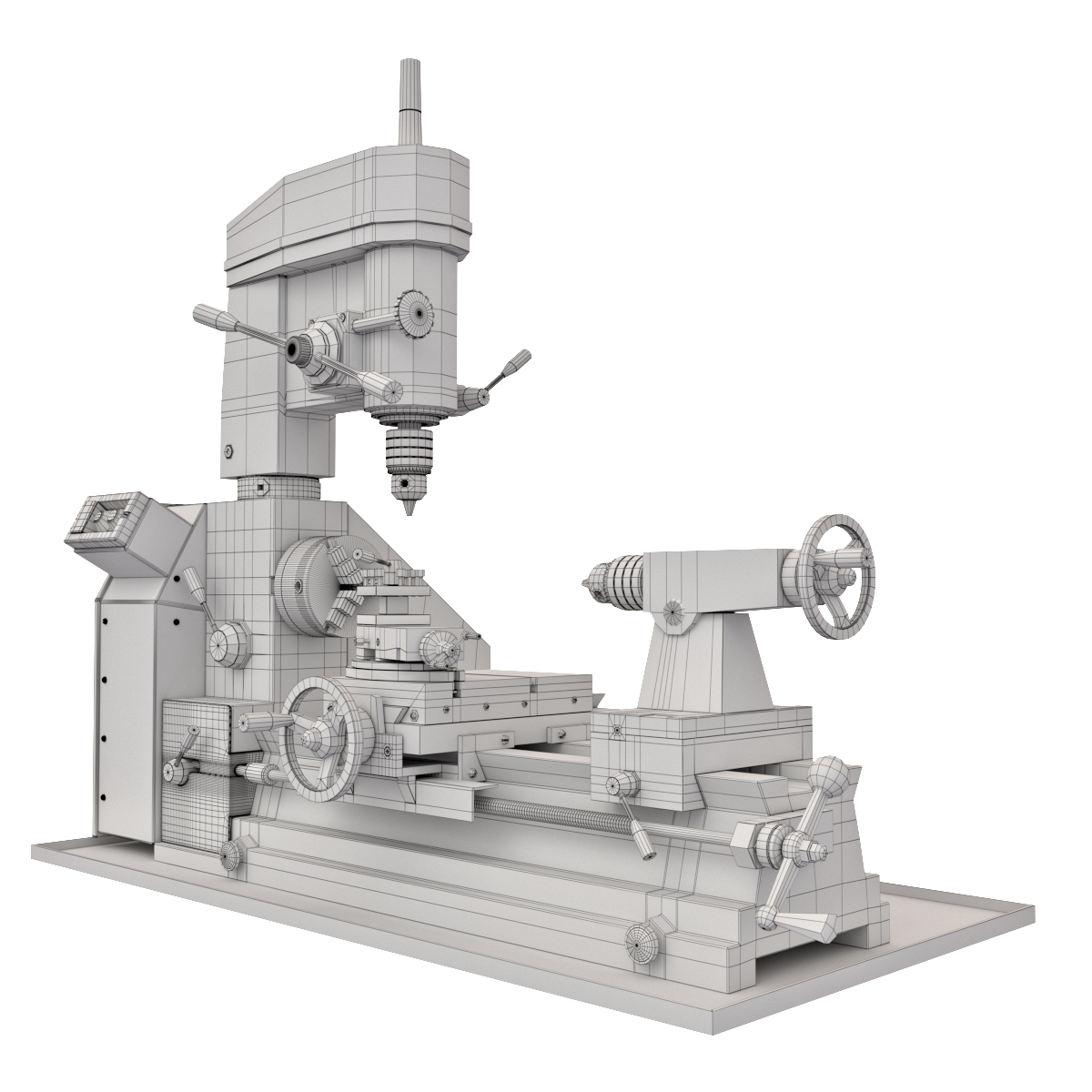 Lathe machine 3D model - TurboSquid 1163682