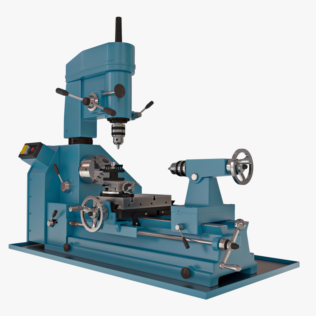 Lathe machine 3D model - TurboSquid 1163682
