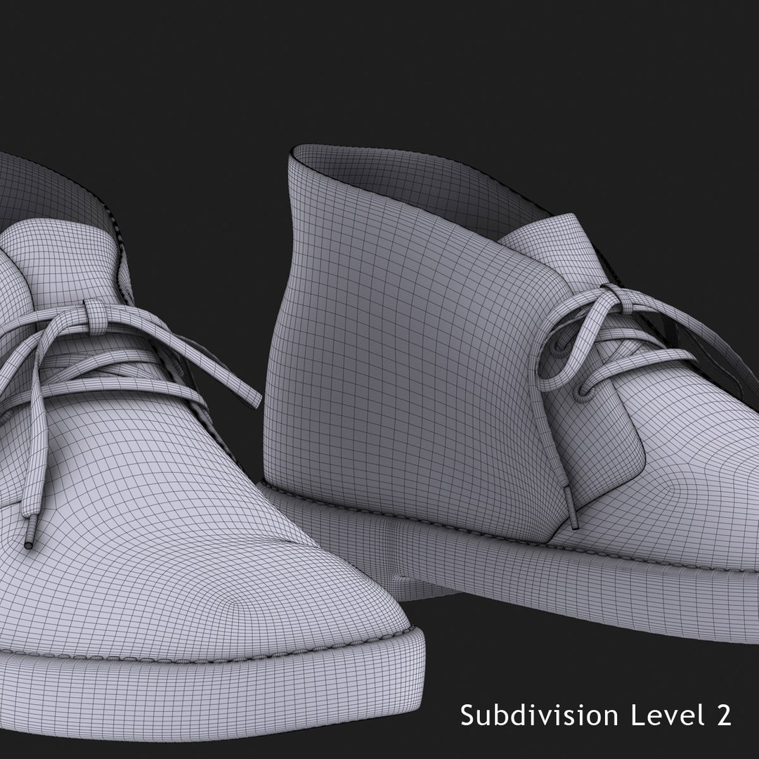- Clarks Desert Boots 3d Model