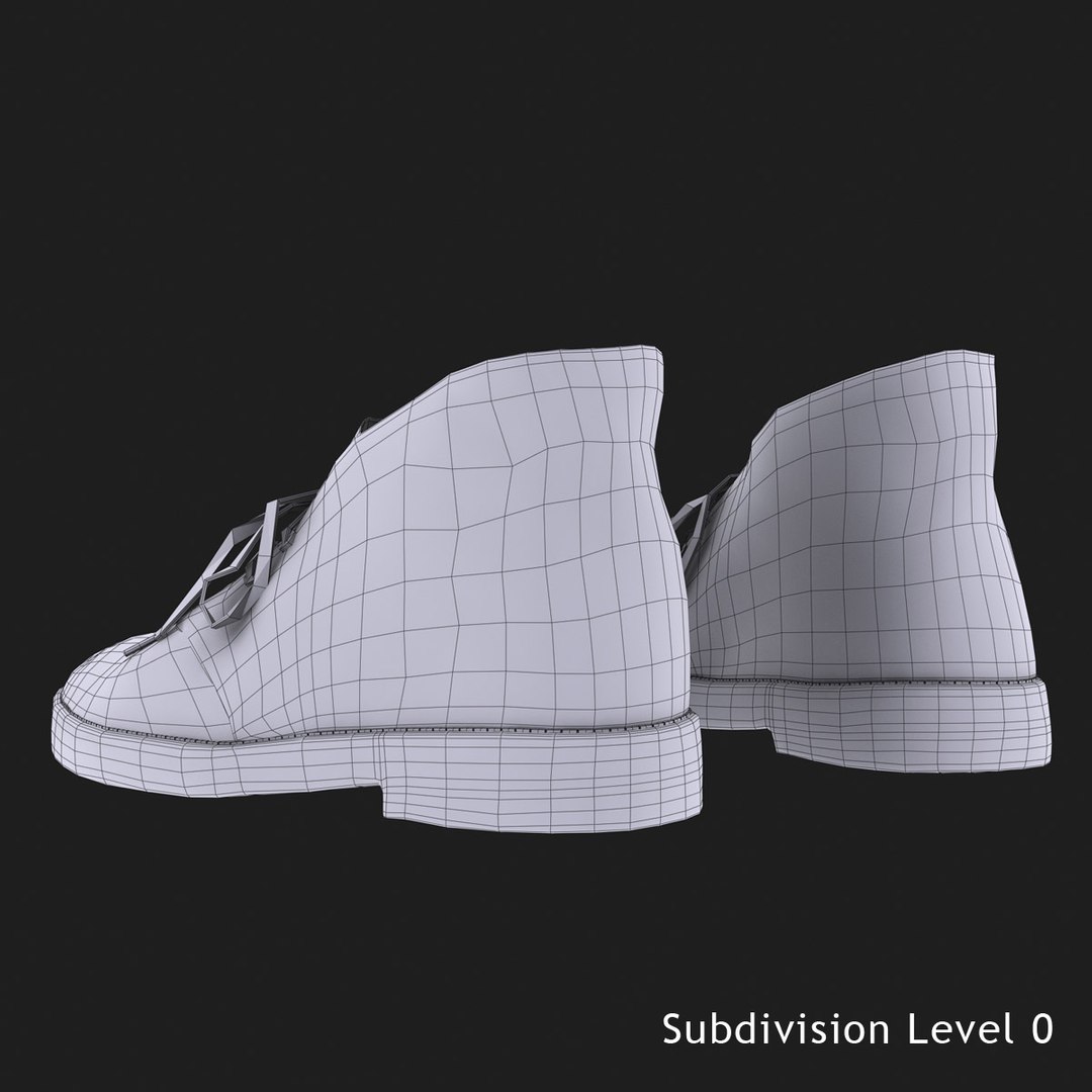 - Clarks Desert Boots 3d Model