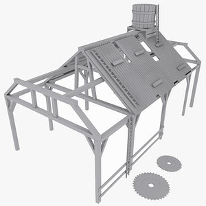 Saw Sawmill Console 3d Fbx