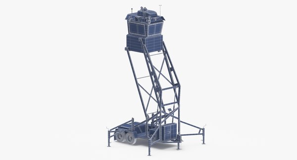 3D model Mobile Police Tower Raised - TurboSquid 1864138