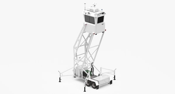 3D model Mobile Police Tower Raised - TurboSquid 1864138