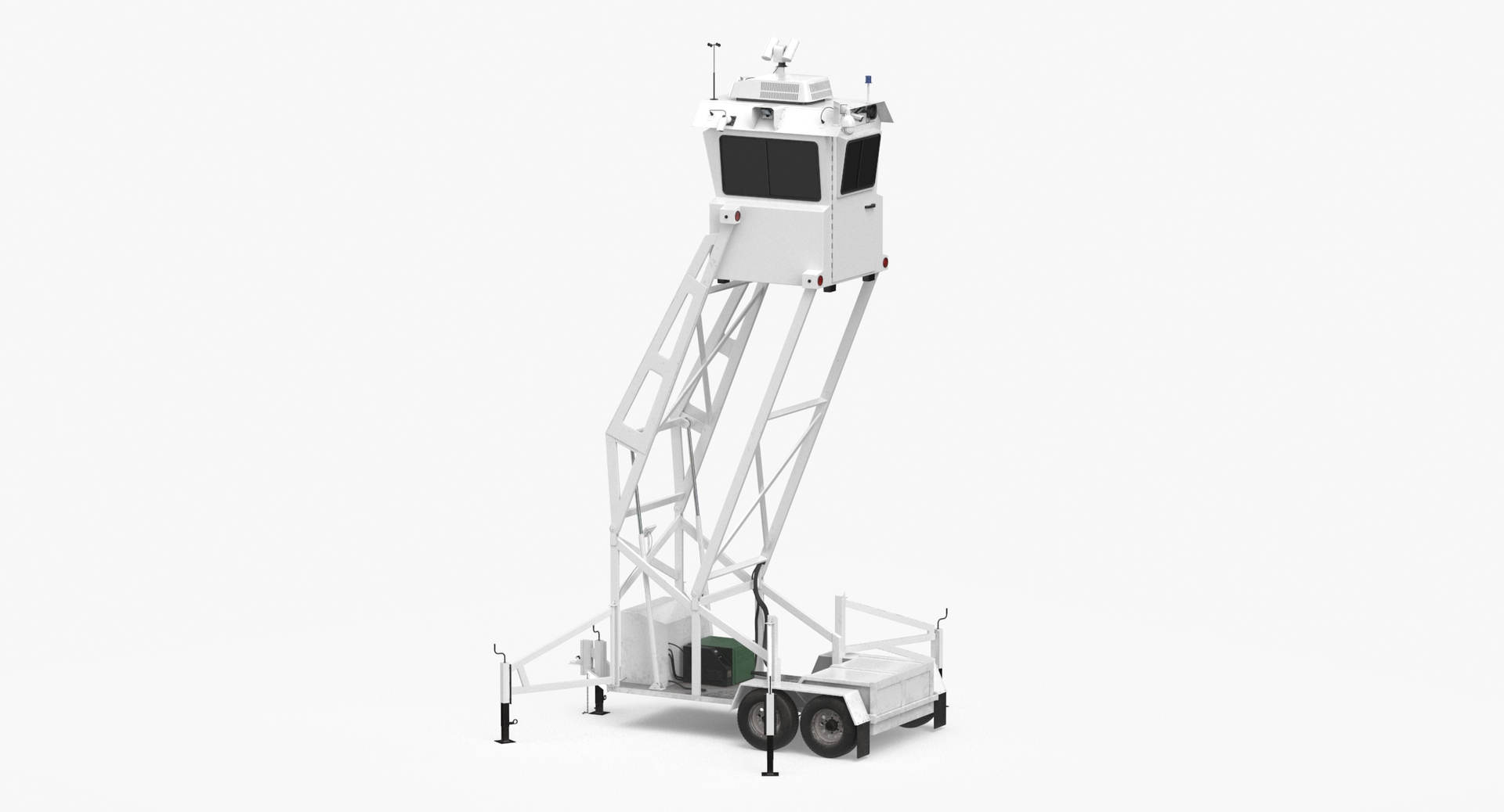 3D Model Mobile Police Tower Raised - TurboSquid 1864138