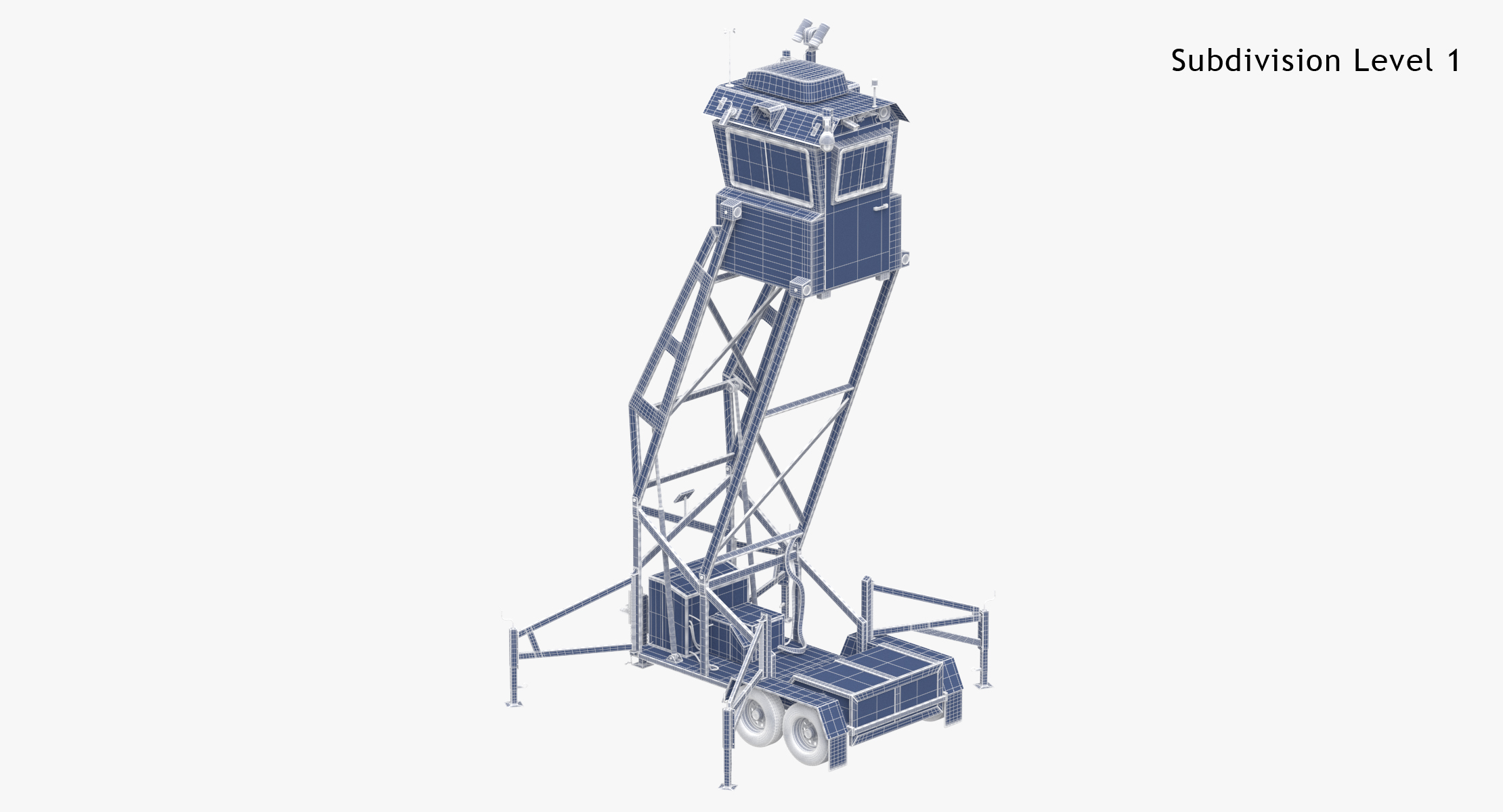 3D model Mobile Police Tower Raised - TurboSquid 1864138