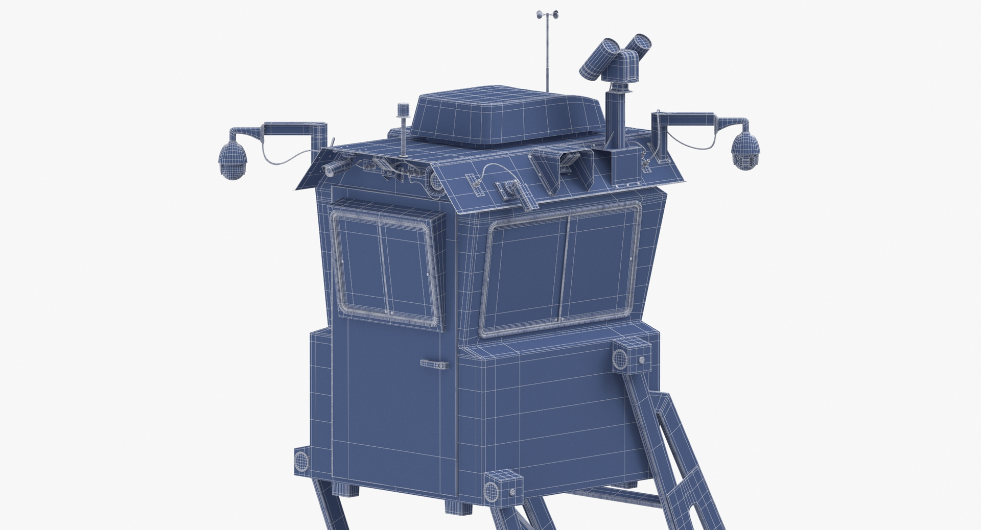 3D model Mobile Police Tower Raised - TurboSquid 1864138
