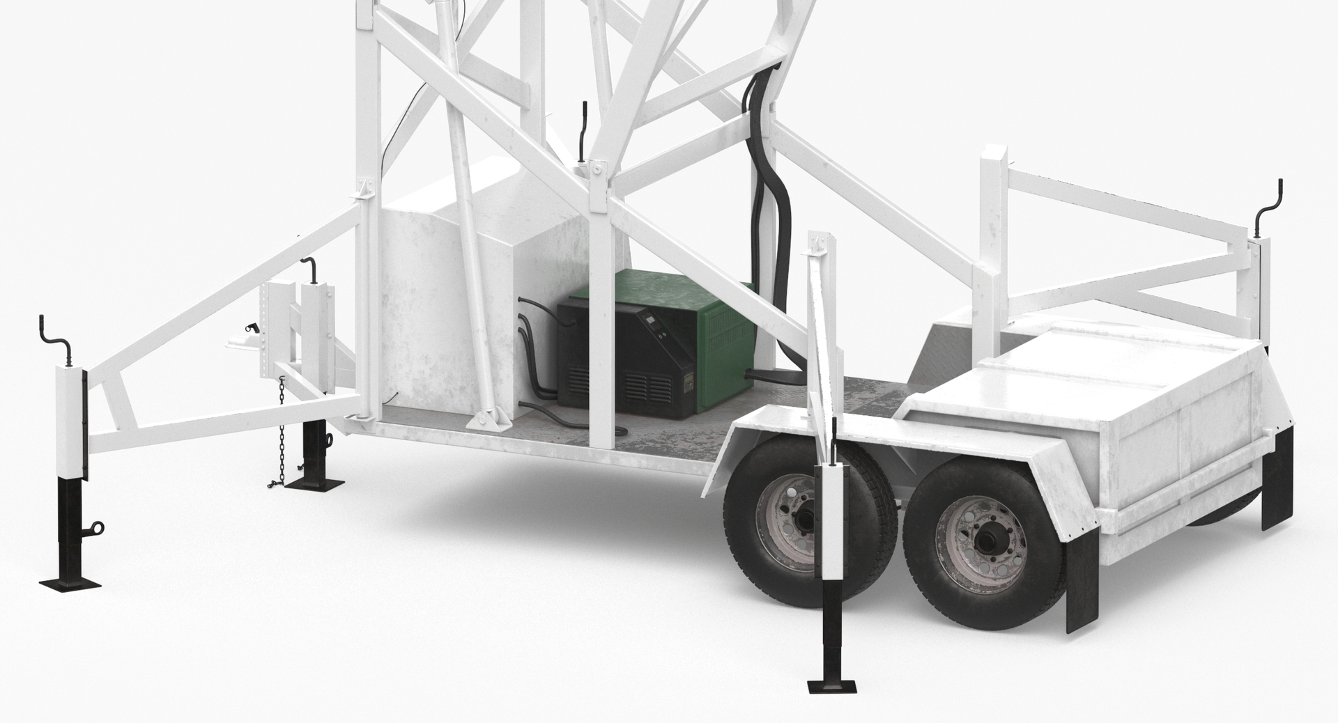 3D model Mobile Police Tower Raised - TurboSquid 1864138