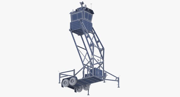 3D model Mobile Police Tower Raised - TurboSquid 1864138
