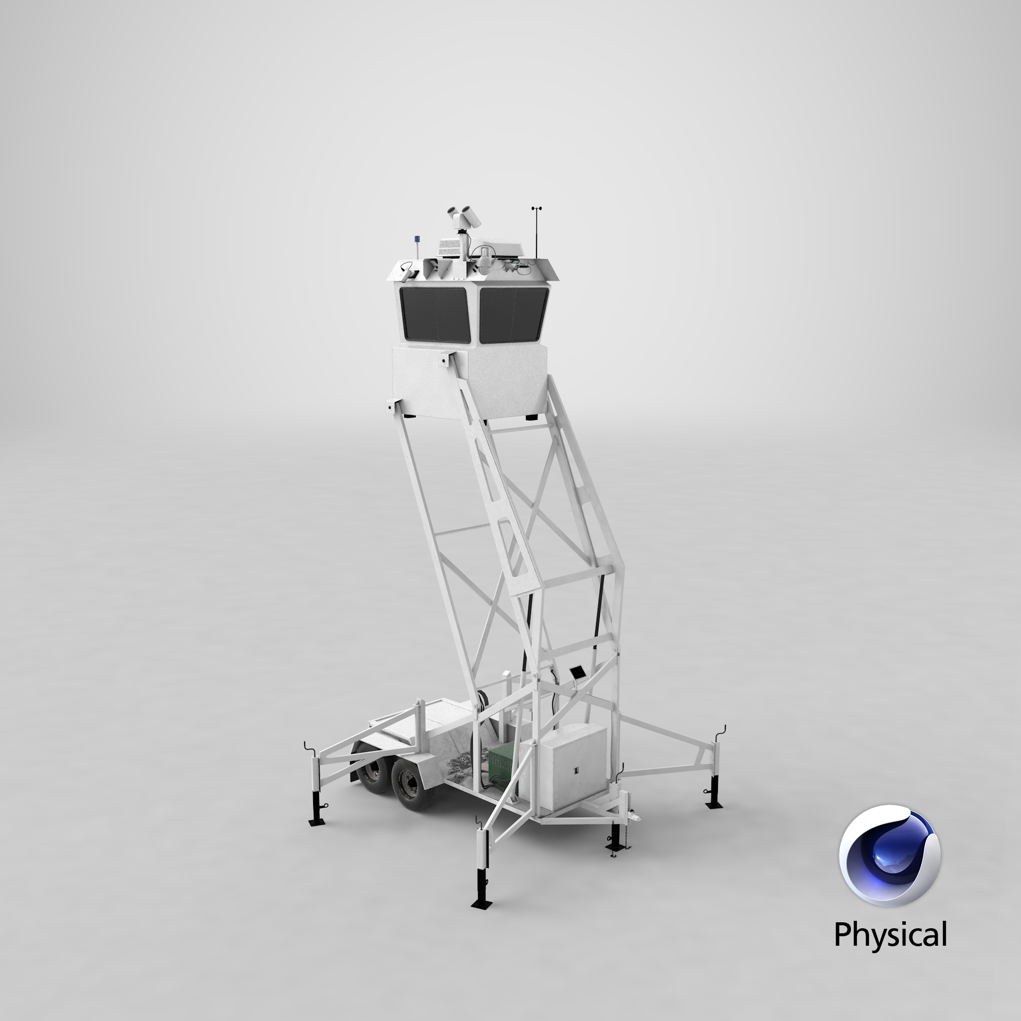 3D model Mobile Police Tower Raised - TurboSquid 1864138