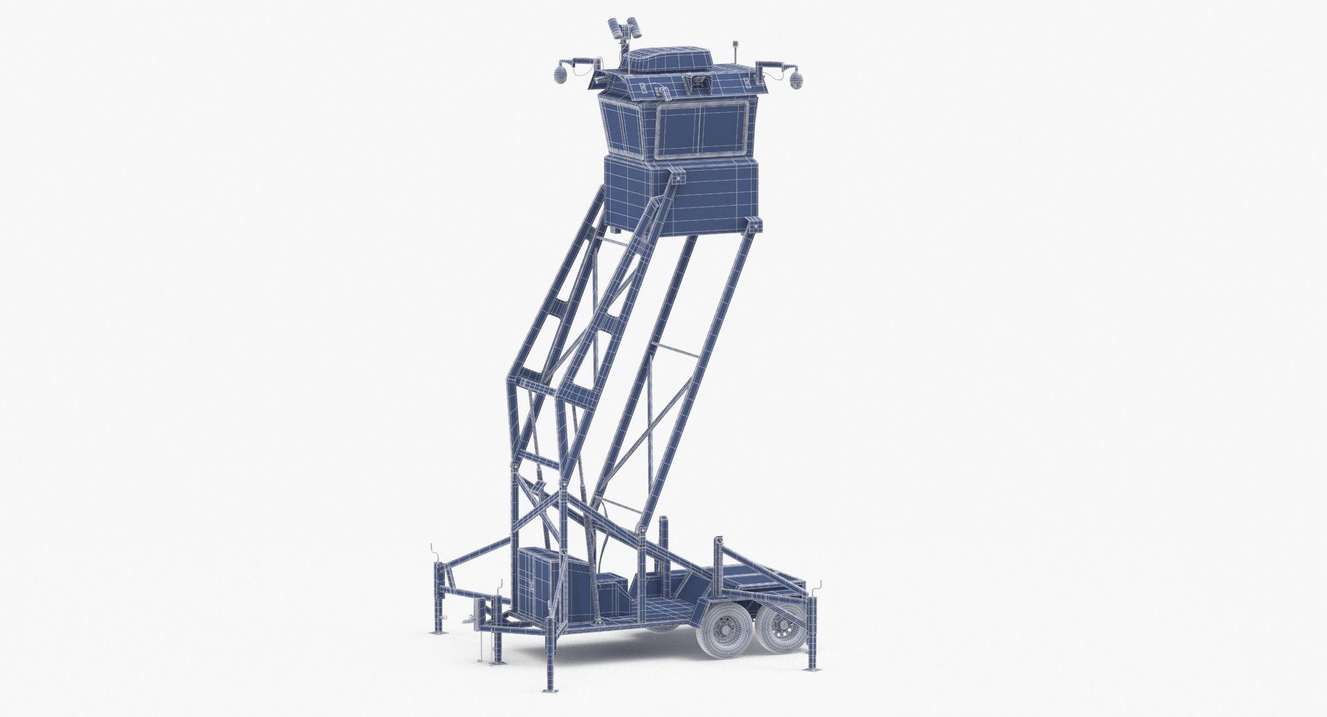 3D model Mobile Police Tower Raised - TurboSquid 1864138
