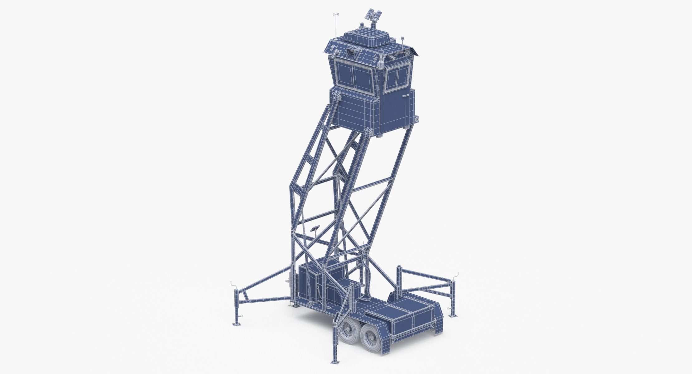 3D model Mobile Police Tower Raised - TurboSquid 1864138