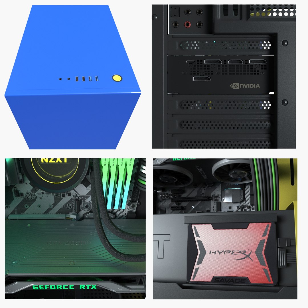 NZXT H700i Ninja Edition Gaming PC Desktop 3D Model - TurboSquid 1728791