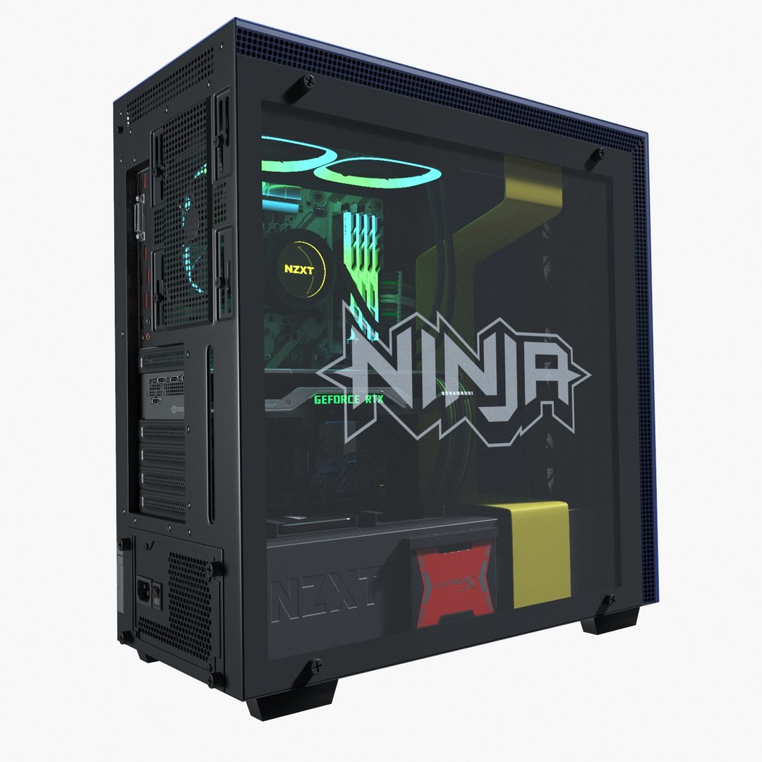 NZXT H700i Ninja Edition Gaming PC Desktop 3D Model - TurboSquid 1728791