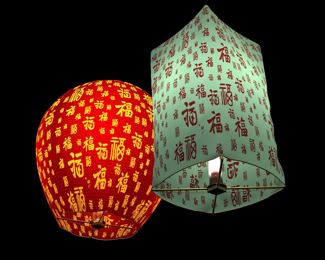 Chinese Sky Lantern 3D - TurboSquid 2215687