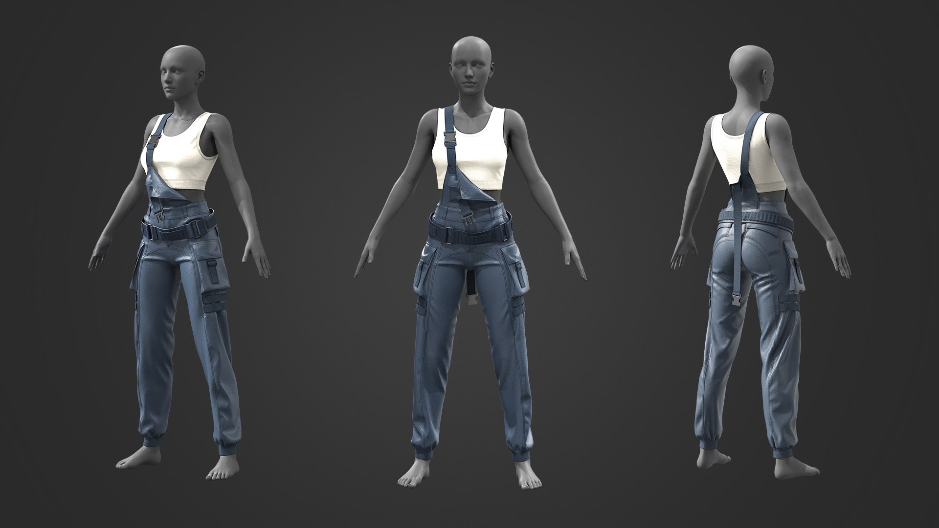 3D Female Outfit 2 Model - TurboSquid 2182668