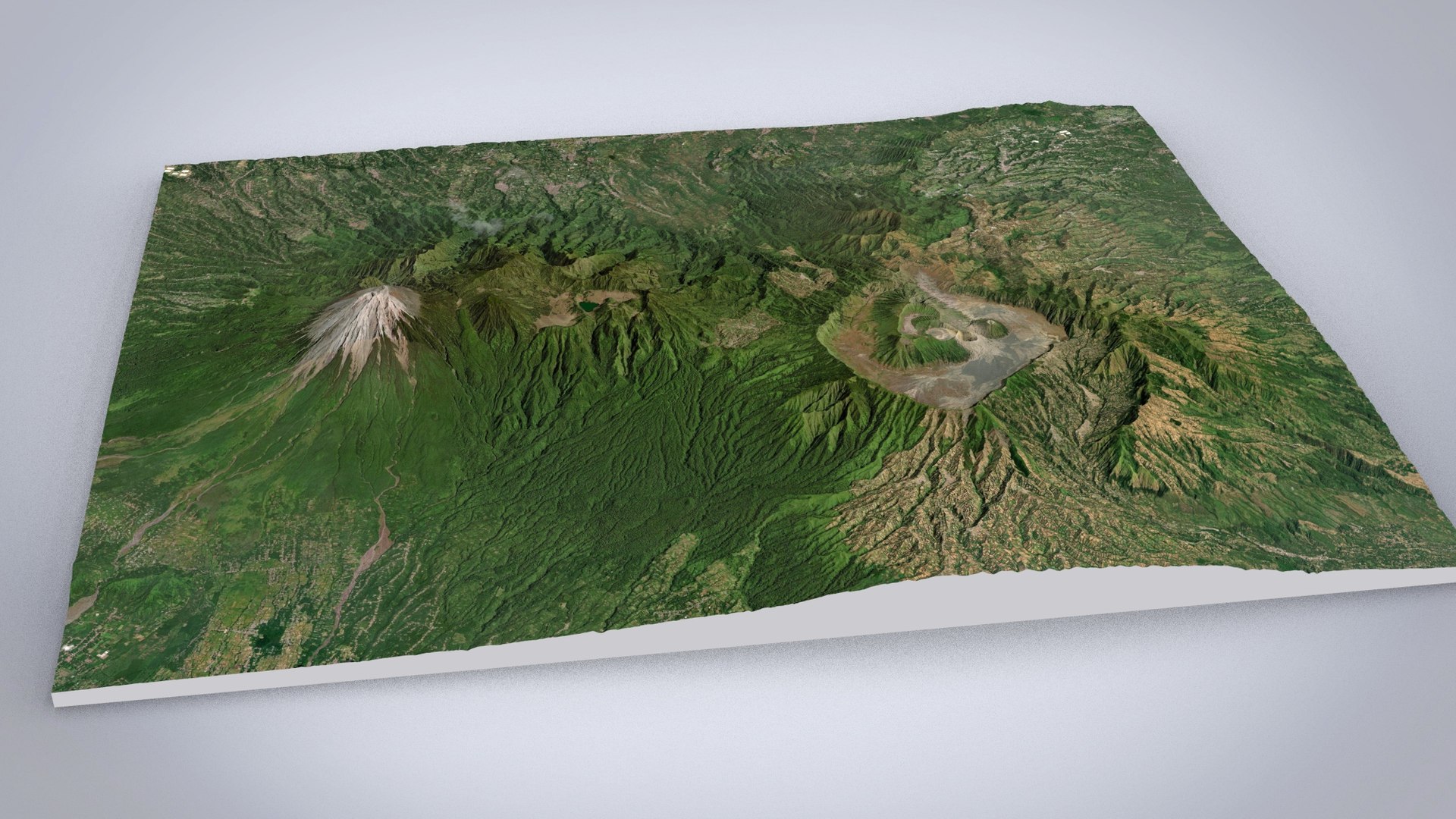 3D Mountain Landscape Volcano Merapi In Indonesia Model - TurboSquid ...