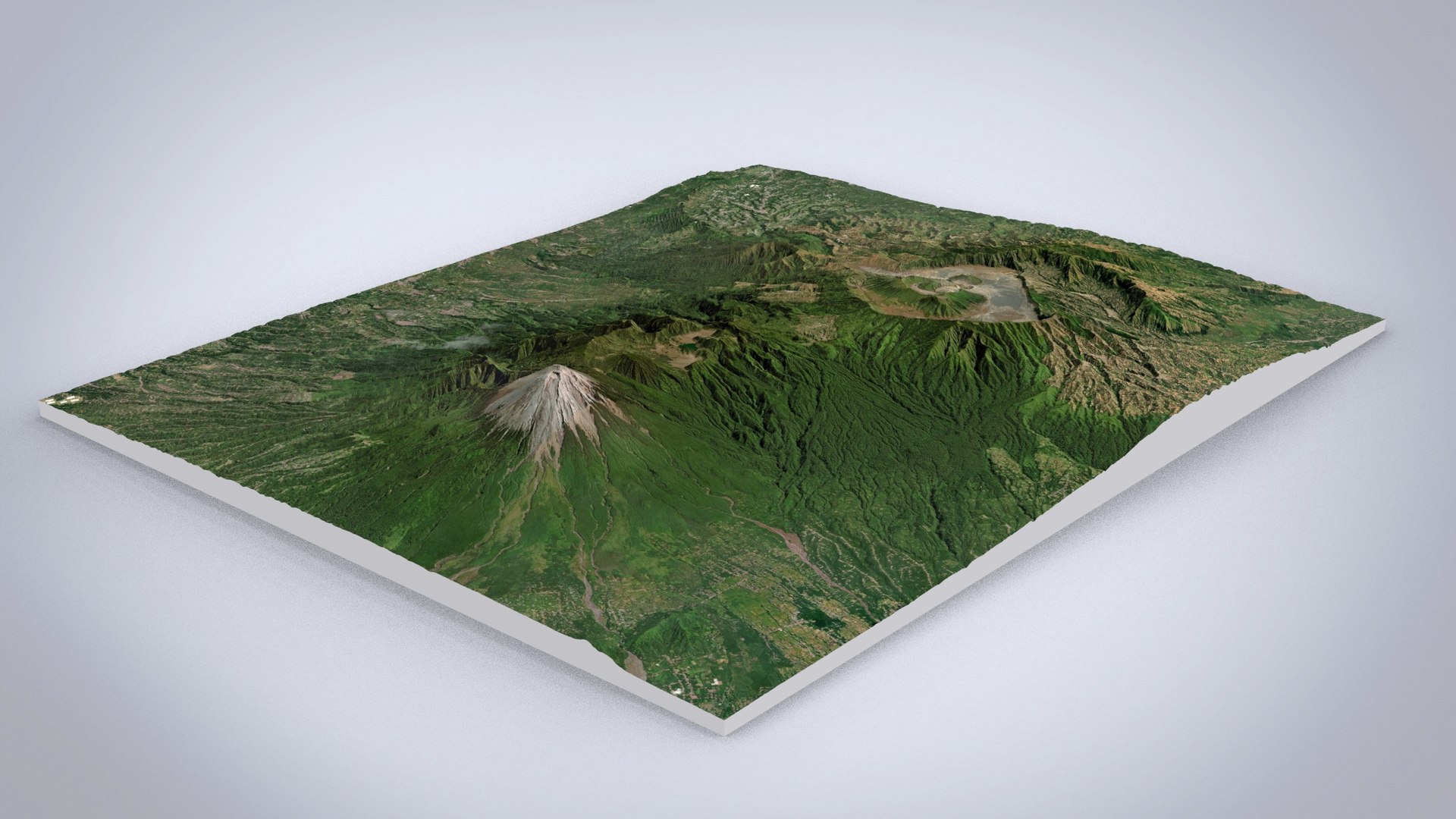 3D Mountain Landscape Volcano Merapi In Indonesia Model - TurboSquid ...