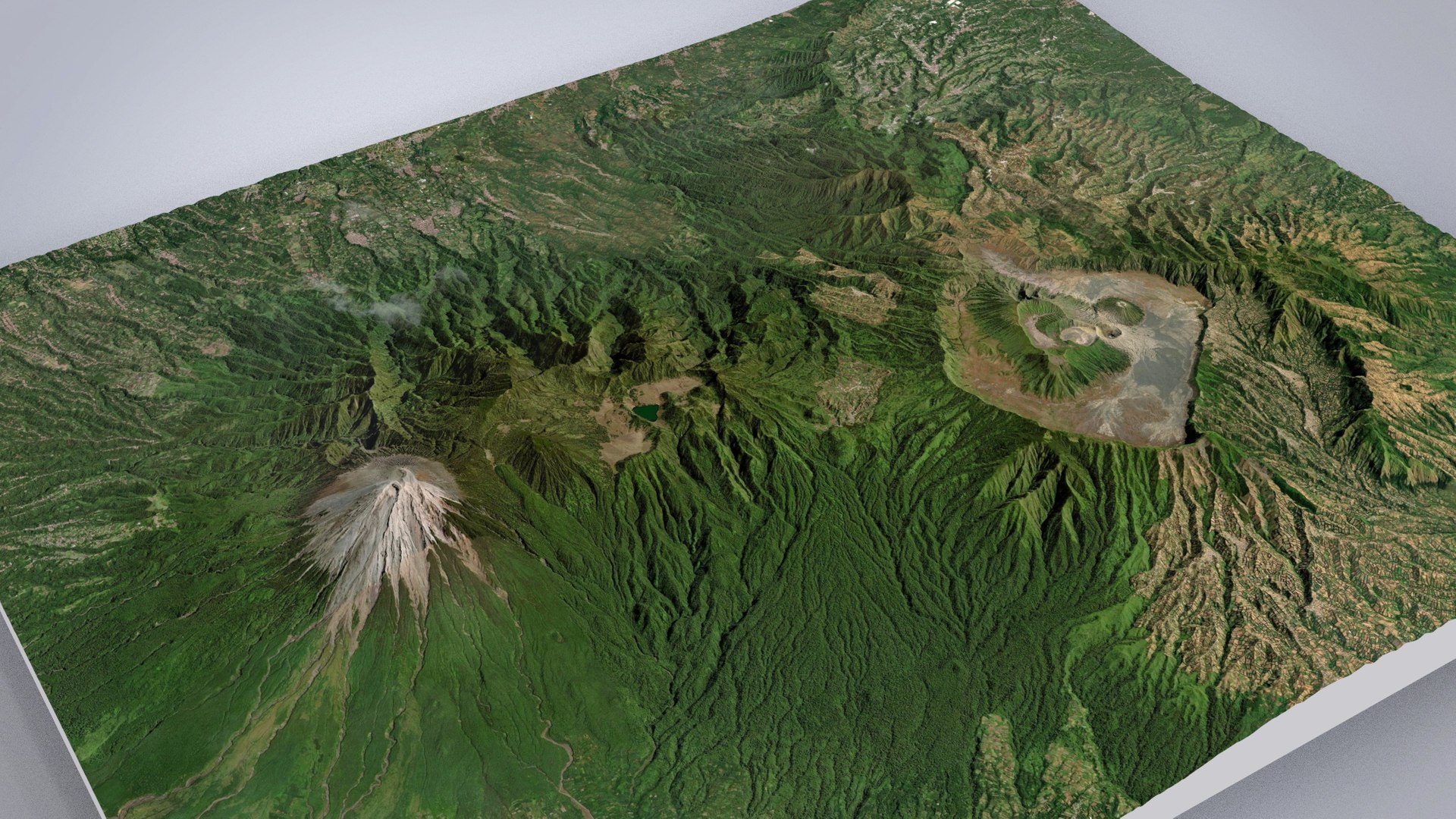 3D Mountain Landscape Volcano Merapi In Indonesia Model - TurboSquid ...