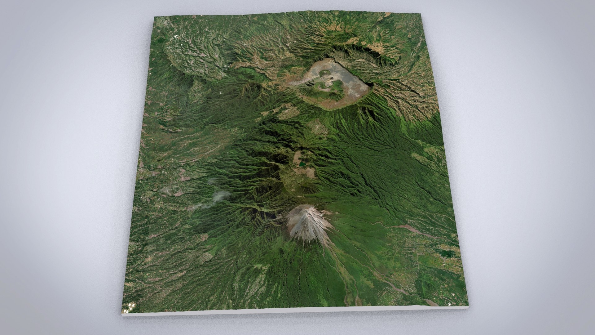 3D Mountain Landscape Volcano Merapi In Indonesia Model - TurboSquid ...