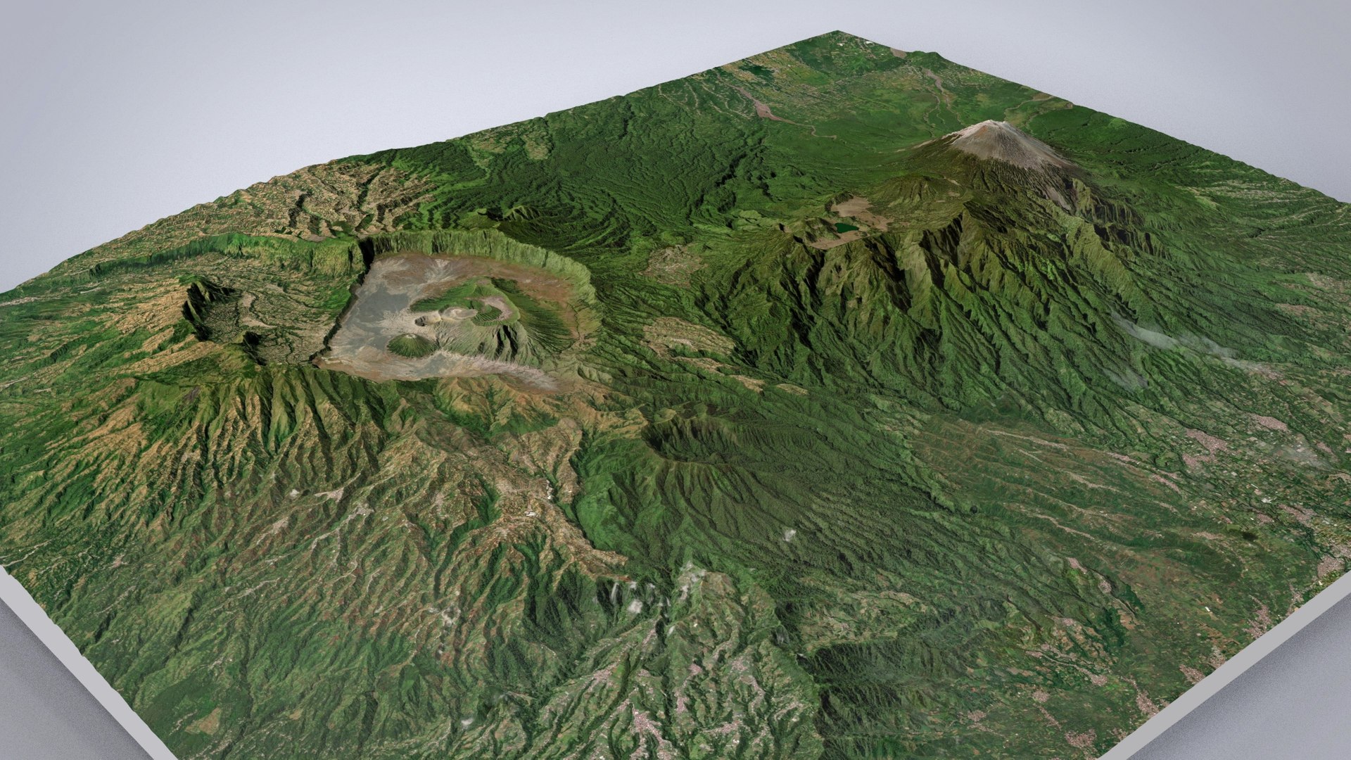3D Mountain Landscape Volcano Merapi In Indonesia Model - TurboSquid ...