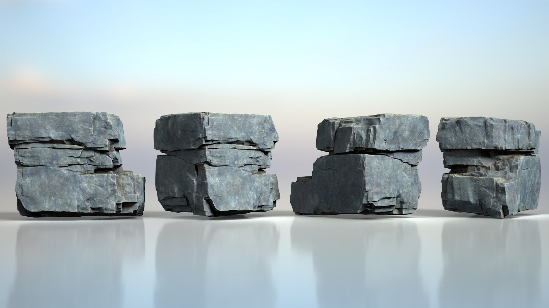 6 Modular Cliff Rocks - 240809 3D Model - TurboSquid 2266190