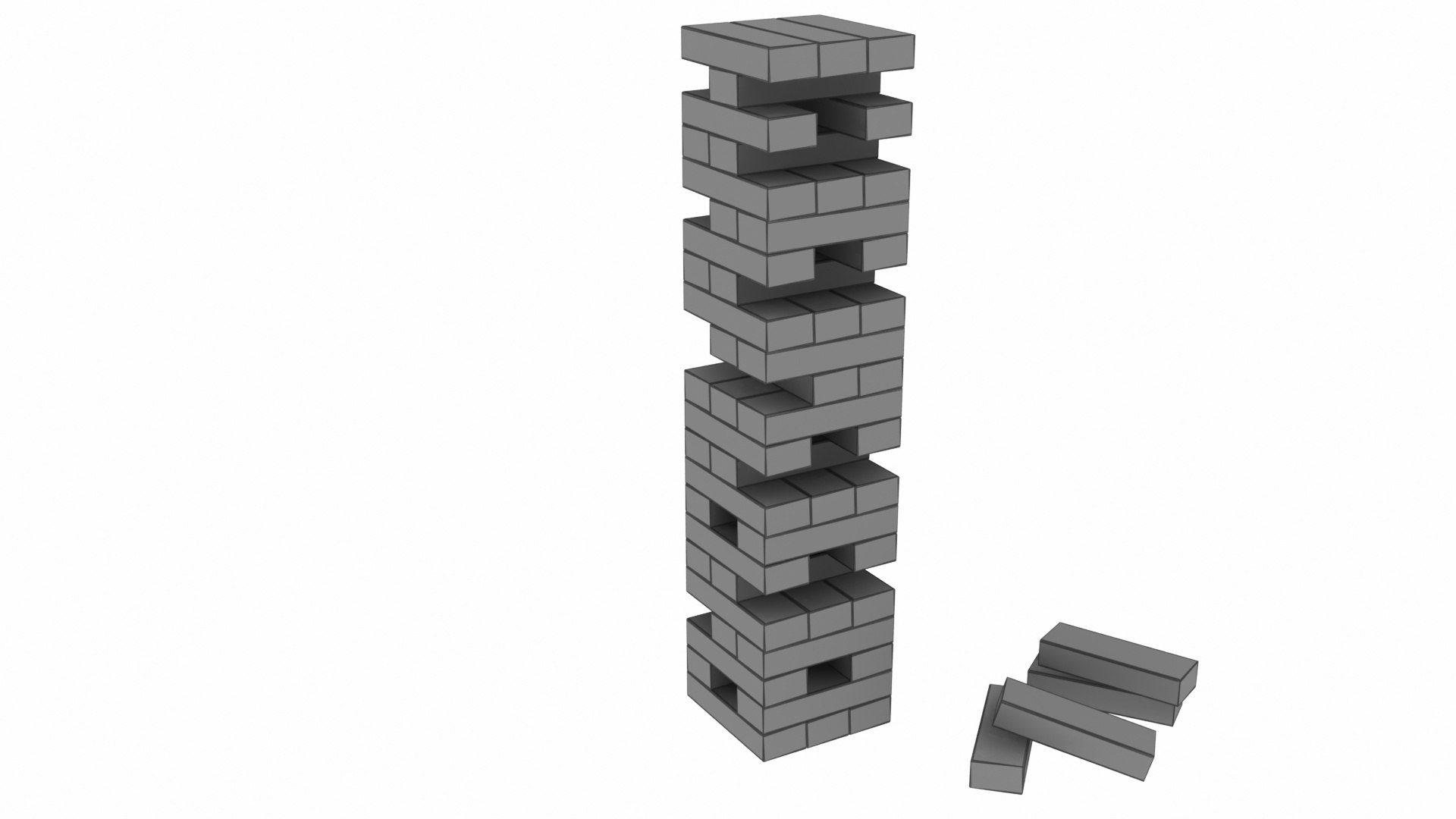 3D Model Jenga - TurboSquid 1503531
