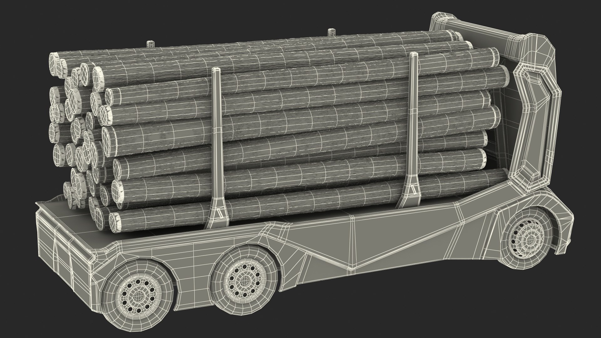Self driving logging truck 3D model - TurboSquid 1636811