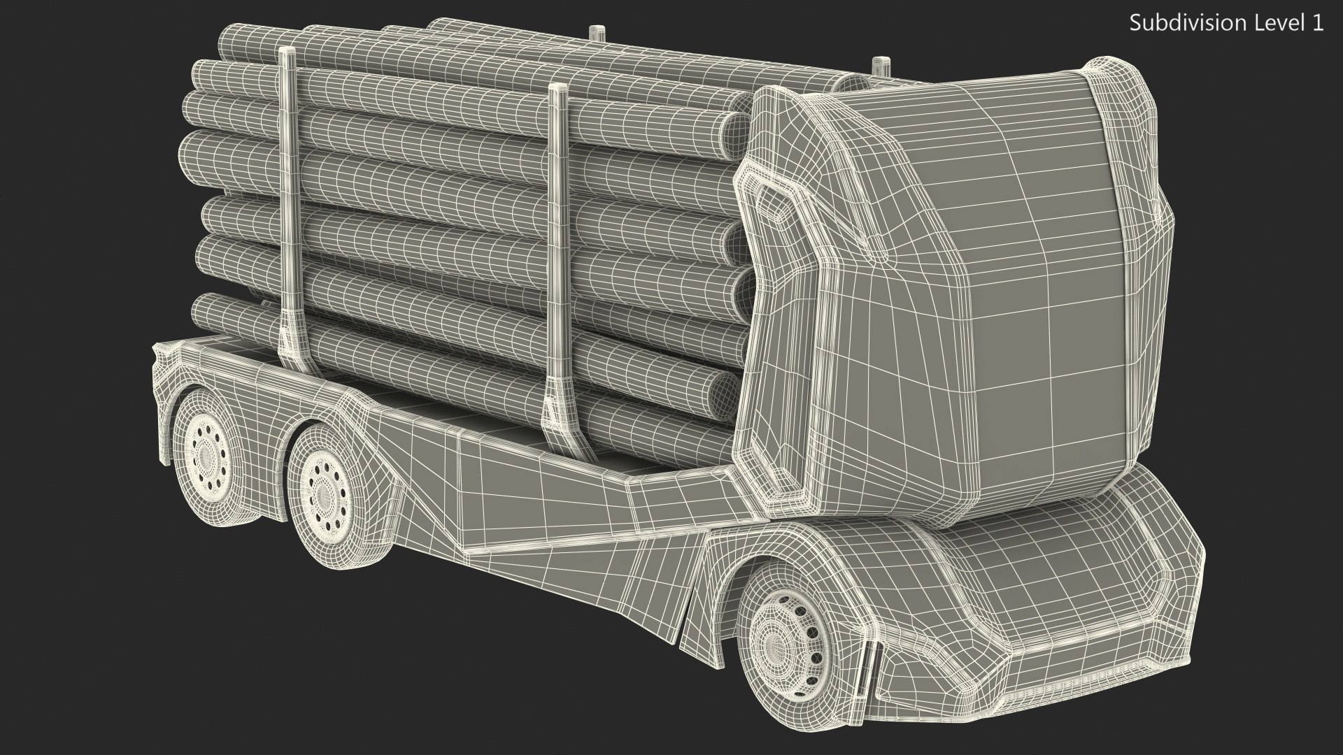 Self driving logging truck 3D model - TurboSquid 1636811