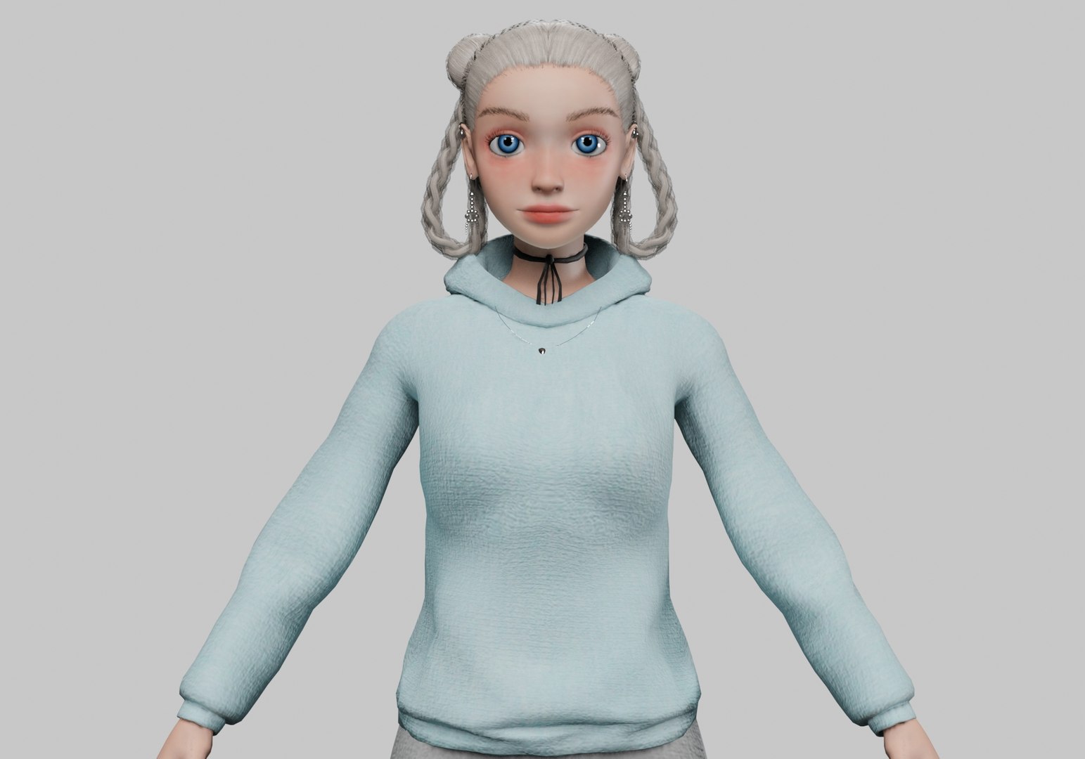 Pretty Stylized Girl V32015 3D Model - TurboSquid 2263621