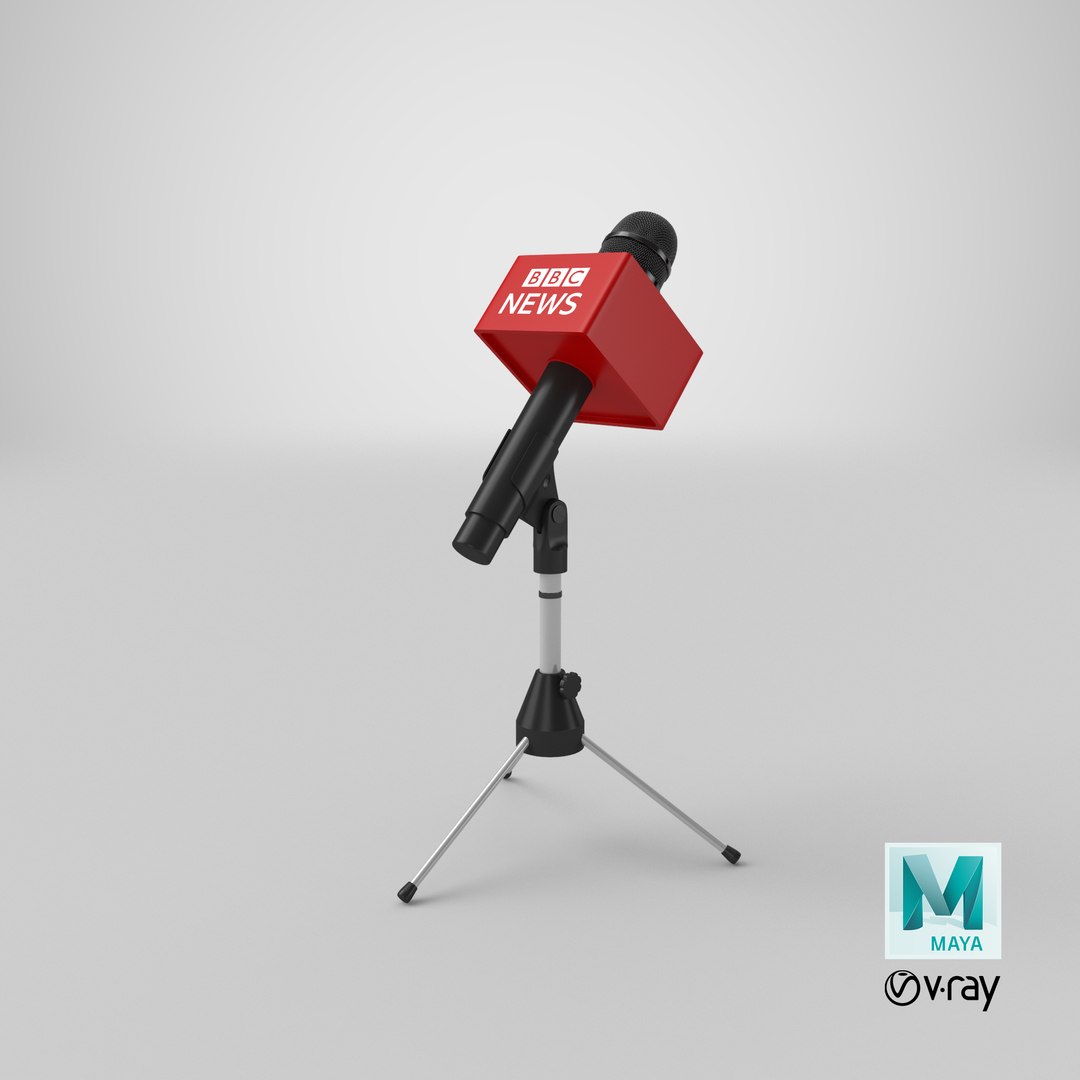 3D BBC News Microphone - TurboSquid 2008267