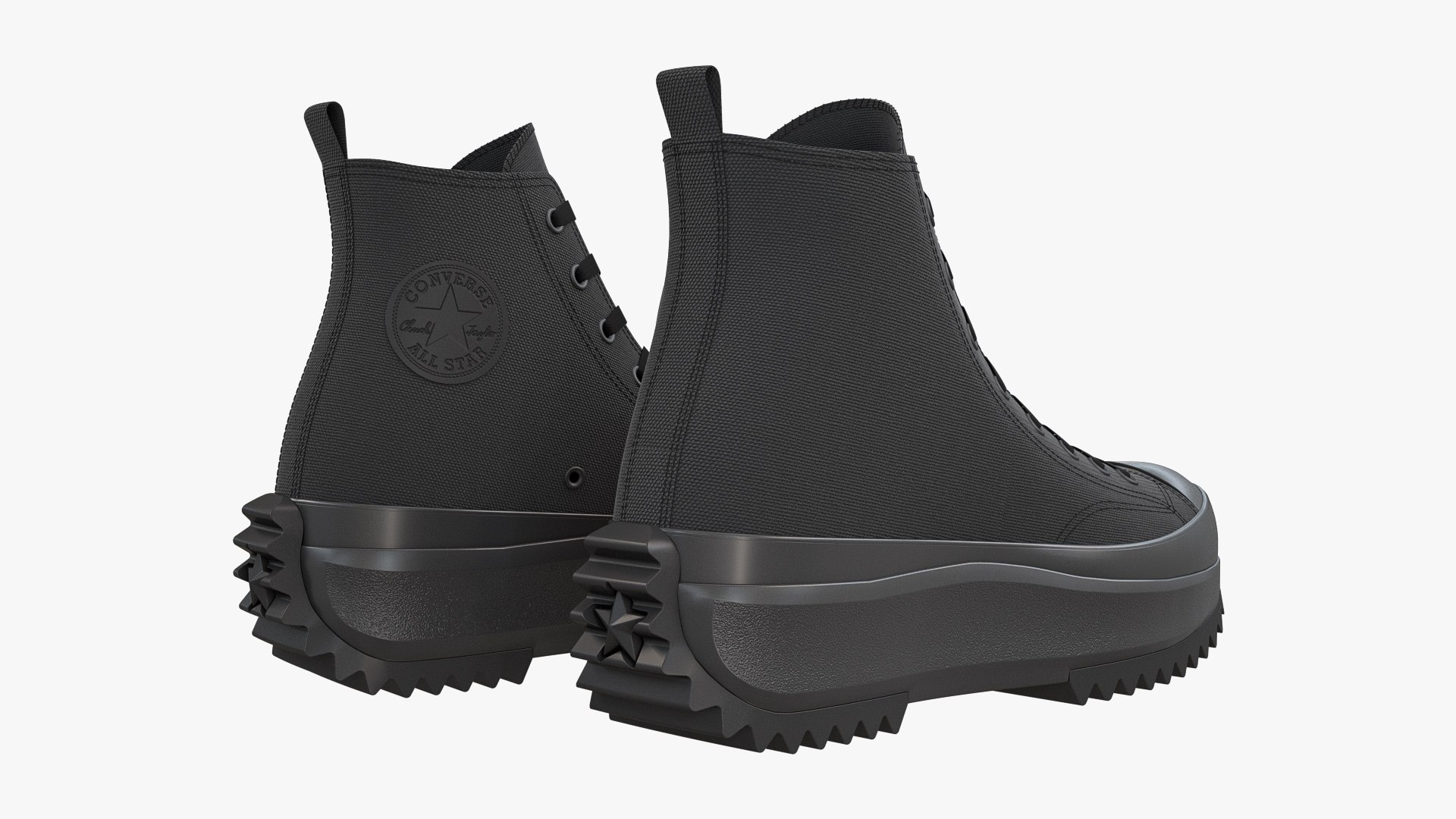 Converse Run Star Hike Platform High Top Mono Black 3D Model ...