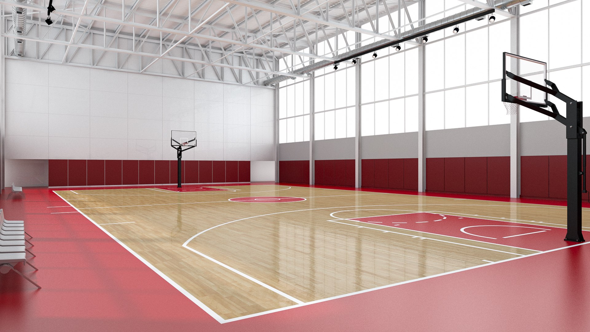 Basketball Gym 01 3D Model - TurboSquid 1821714